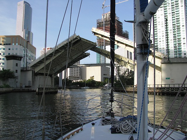 Drawbridges on Miami River_Downtown Miami | Sailboat Charters in Miami ...